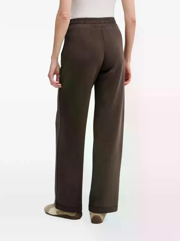 Guess Olympe Logo-plaque Flared Trousers - Brown