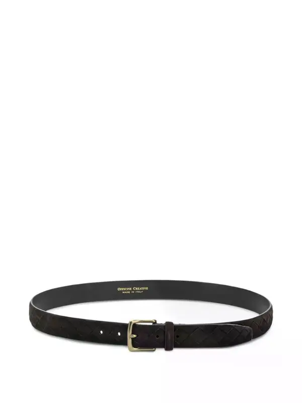 Officine Creative Woven Suede Belt - Brown