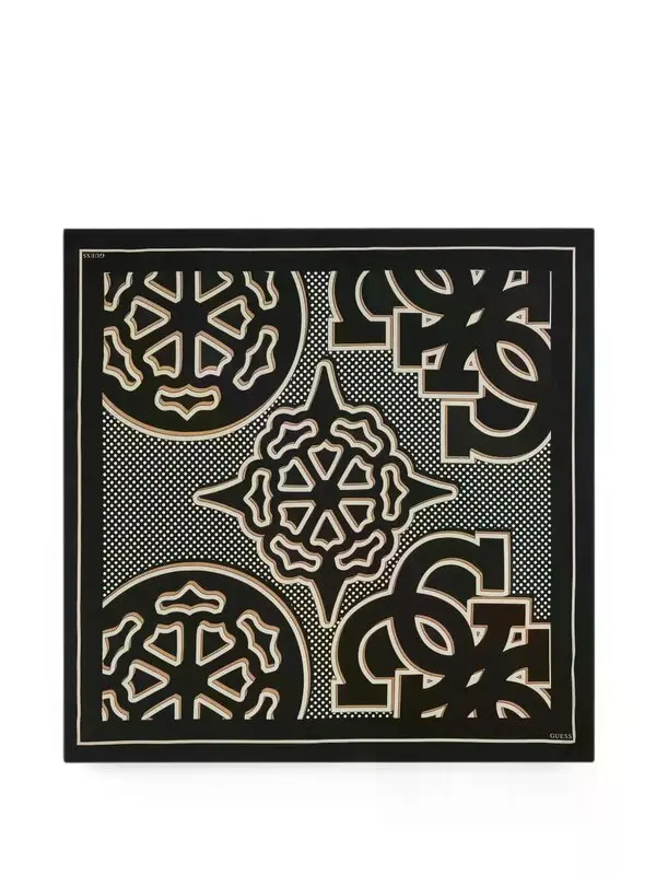 Guess 4g Peony Logo-print Polka-dot Scarf