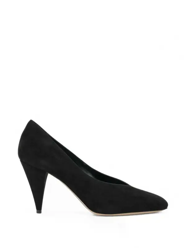 Casadei Suede Pointed-toe Pumps - Black