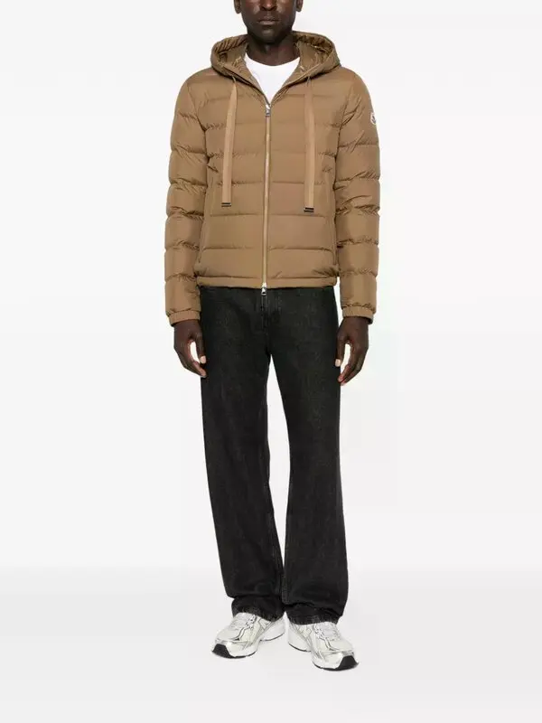 Moncler Zeflor Hooded Quilted Jacket - Neutrals