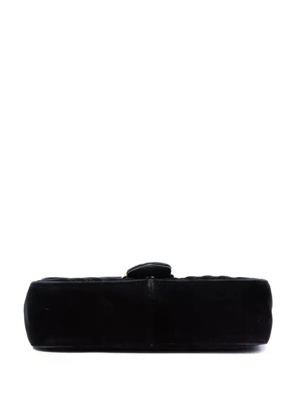 Gucci Gg Marmont Matelasse Velvet Shoulder Bag