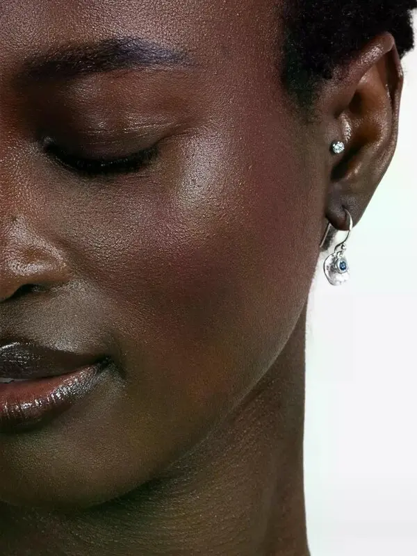 DOWER & HALL Hammered-finish Sapphire Earrings