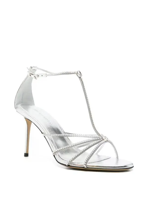 Mach & Mach Crystal-embellished T-bar Sandals