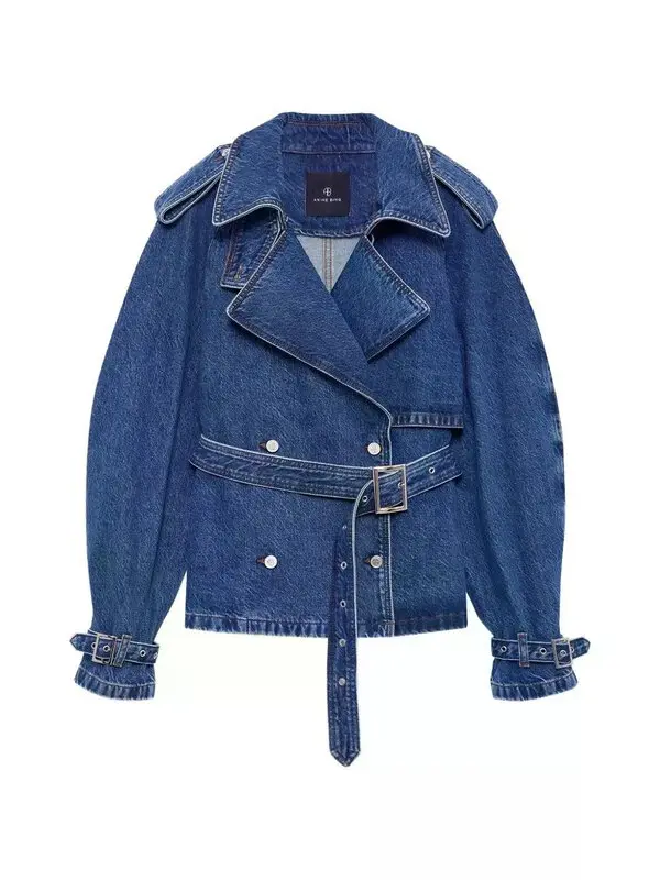 ANINE BING Pascale Trench Jacket - Blue