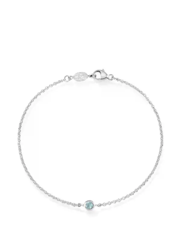 DOWER & HALL Aquamarine Dewdrop Chain Bracelet - Silver