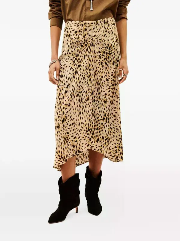 Ba&sh Leopard-print Midi Skirt