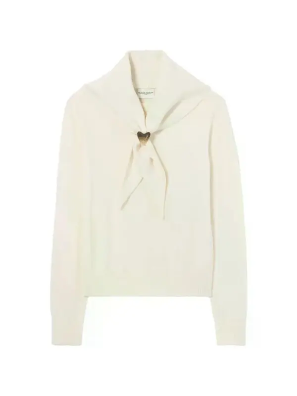 Claudie Pierlot Knit Jumper With Removable Scarf