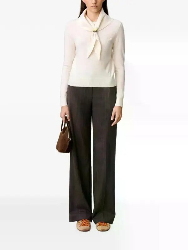 Claudie Pierlot Knit Jumper With Removable Scarf
