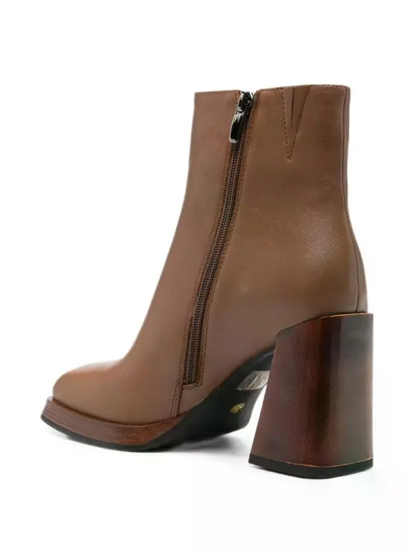 LINDA BAUMANN Square-toe Block-heel Ankle Boots