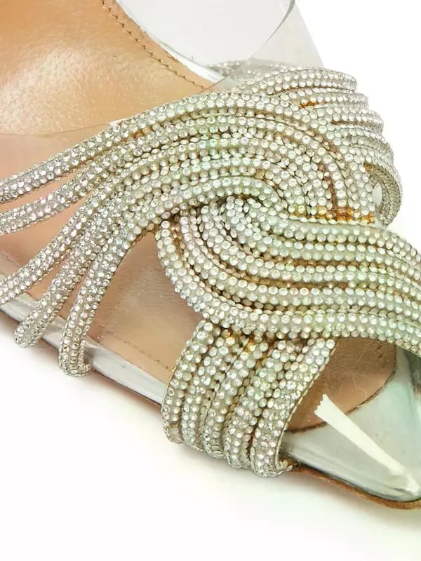 AQUAZZURA Gatsby Crystal-embellished Slingback Pumps