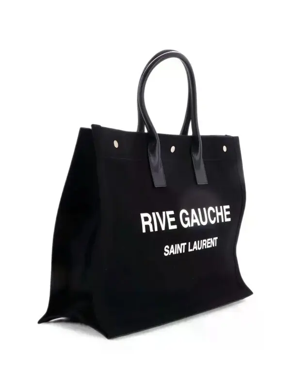 Saint Laurent Rive Gauche Shopper Canvas Large Tote Bag