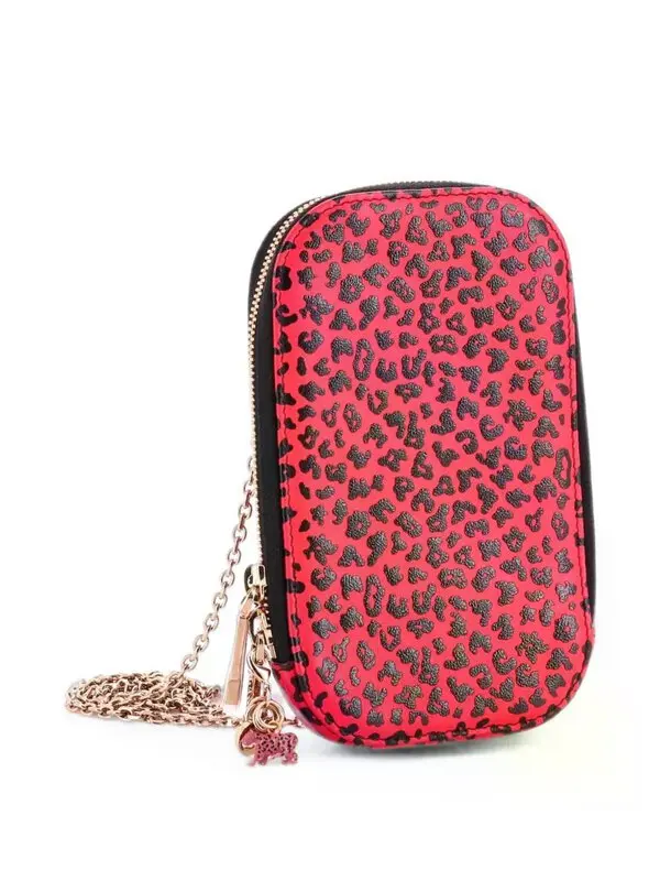 Dior Lady Phone Holder On Chain Printed Leather Crossbody Bag - Multicolour
