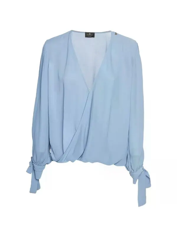 Elisabetta Franchi Wrap-style Tie-cuff Blouse