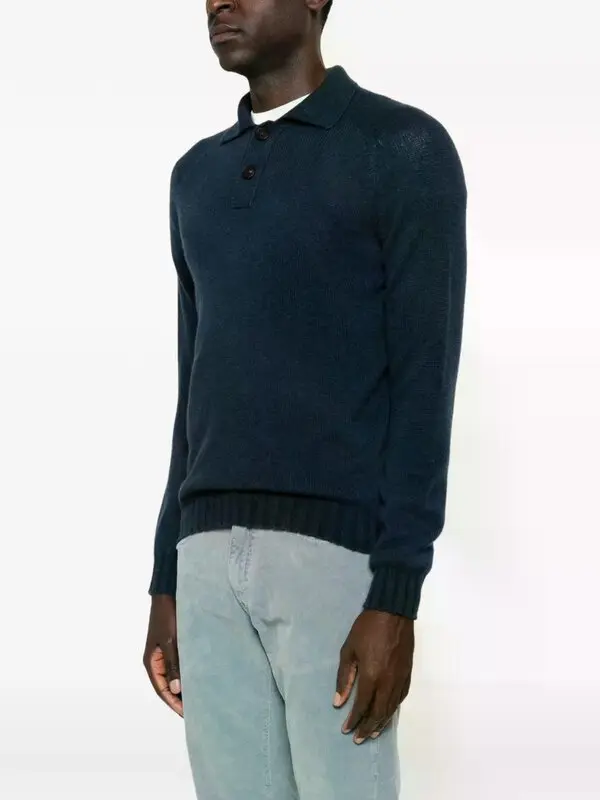 Tagliatore Voltaire Knit Raglan-sleeve Polo Shirt