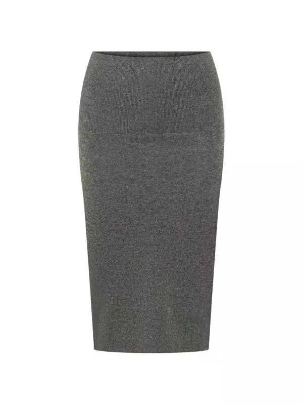 Stella McCartney Wool Knit Pencil Skirt - Grey