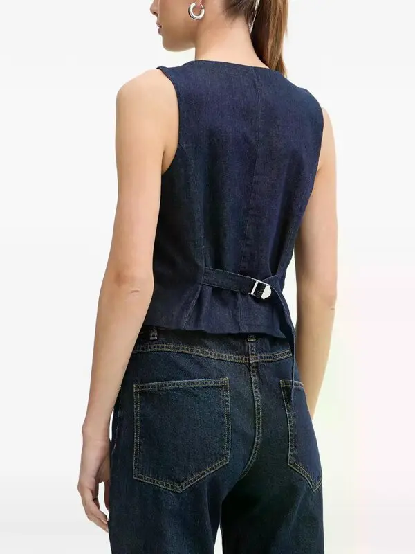 SILVIAN HEACH Button-up Denim Waistcoat