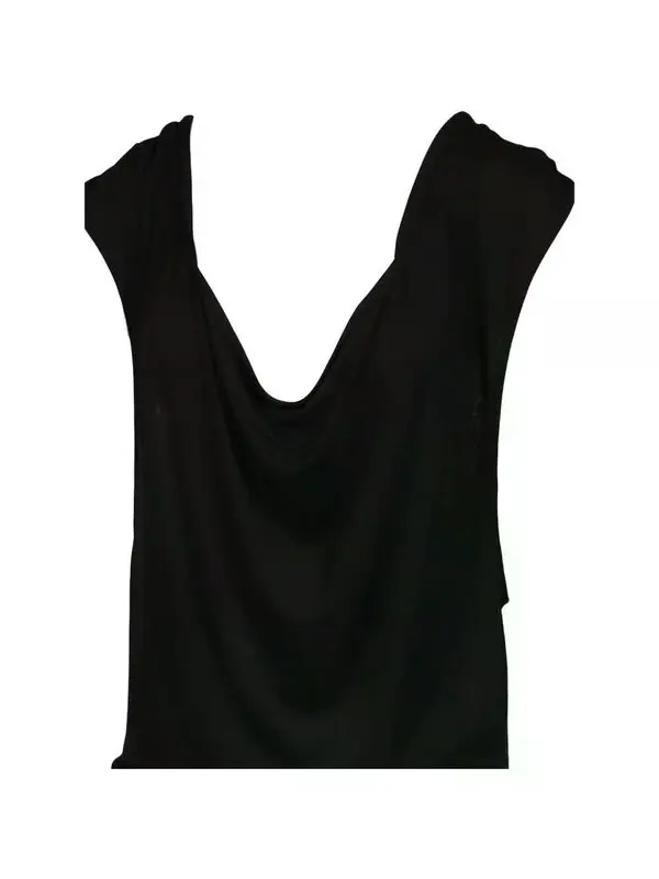 BOHEMSEO Cowl-neck Sleeveless Hoodie