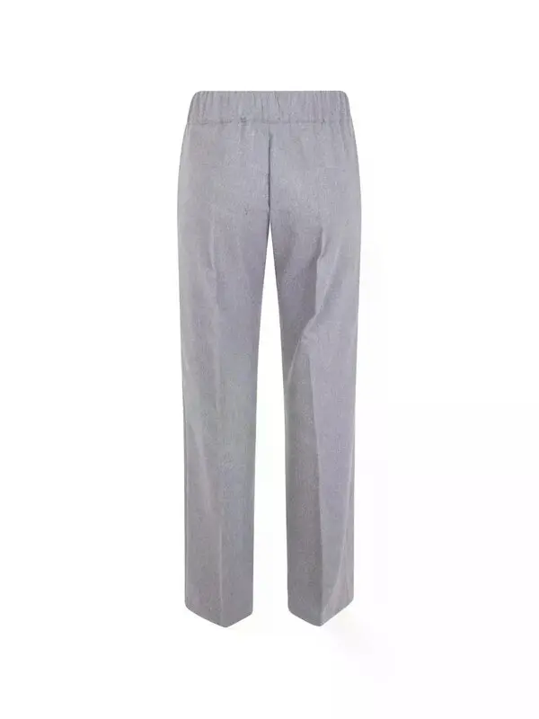 D.exterior Elasticated-waistband Pressed-crease Trousers