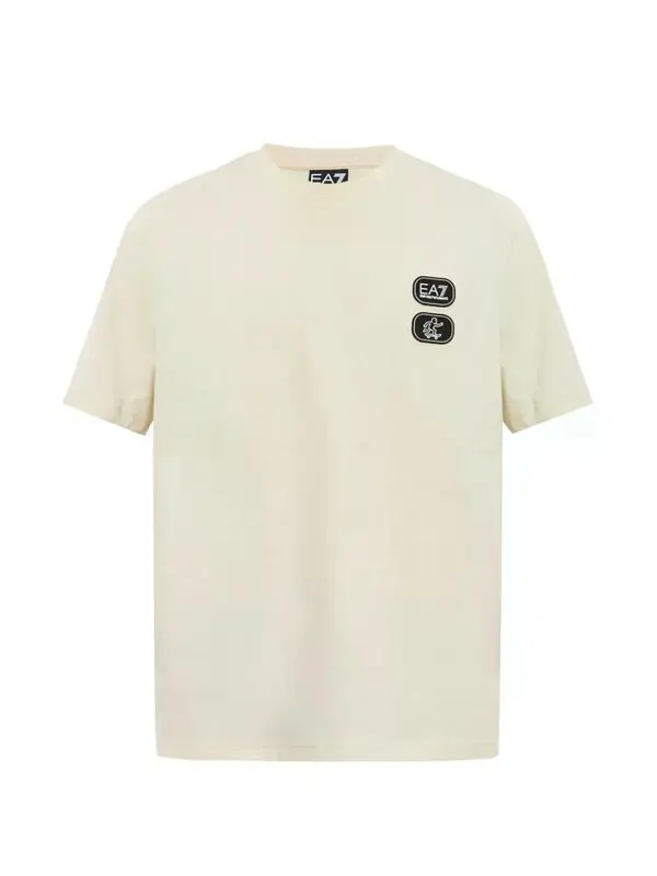 EA7 Urban Skate Logo-patch Graphic-print T-shirt - Neutrals