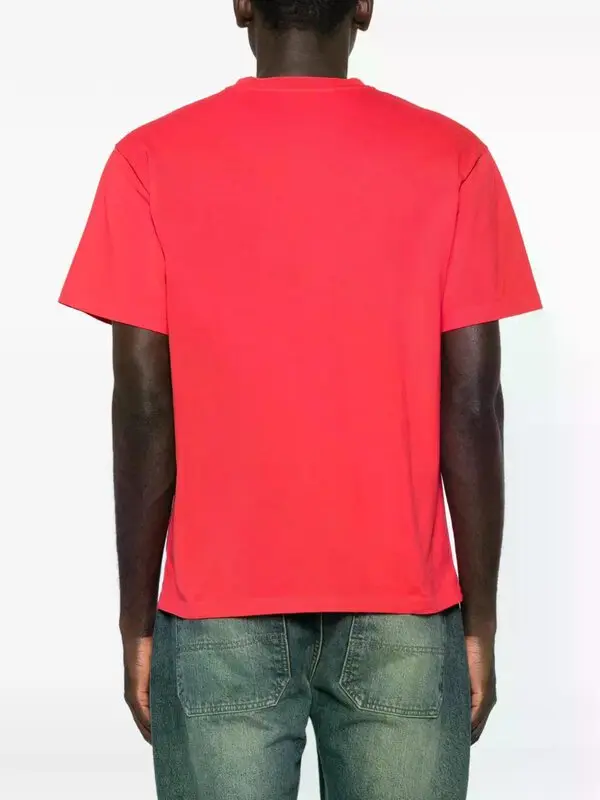 Aries Temple Logo-print T-shirt - Red