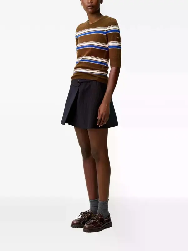 Claudie Pierlot Striped Round Neck Jumper