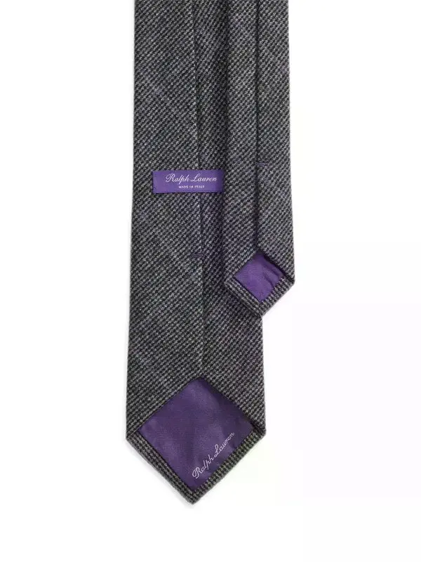 Ralph Lauren Purple Label Check Neck Tie - Grey