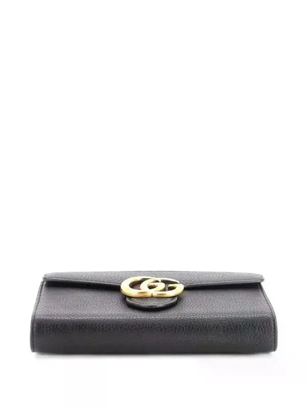 Gucci Gg Marmont Chain Wallet Leather Mini Clutch Bag