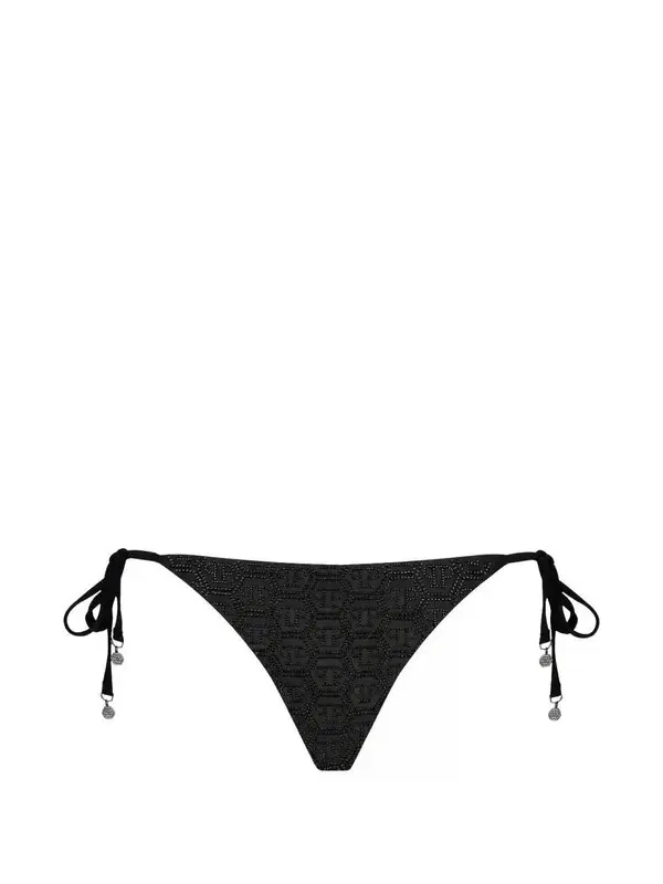 Philipp Plein Monogram Strass Bikini Brief - Black