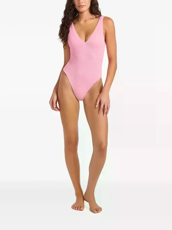 Seafolly Sea Dive Textured V-neck Swimsuit