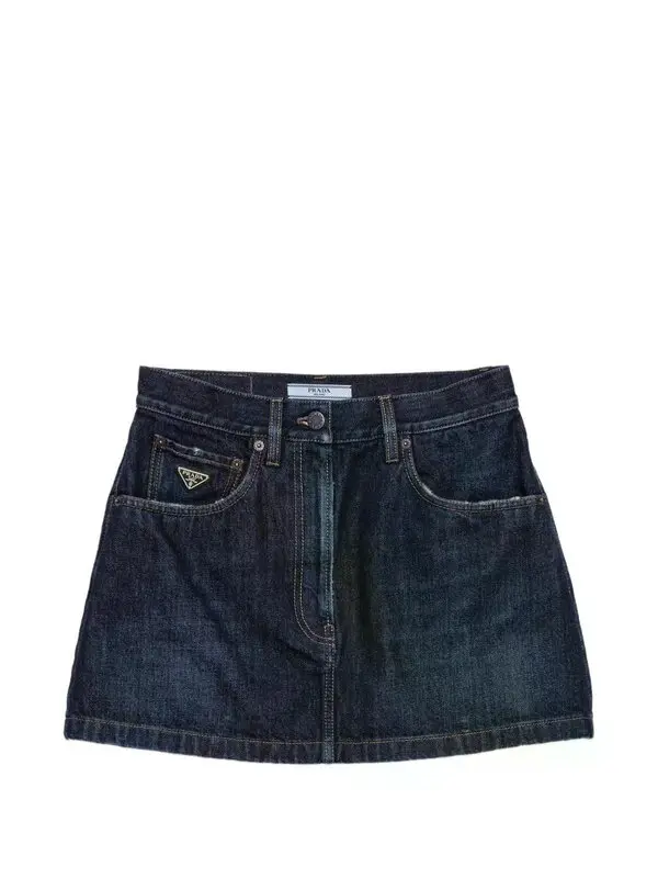 Prada Denim Miniskirt - Blue