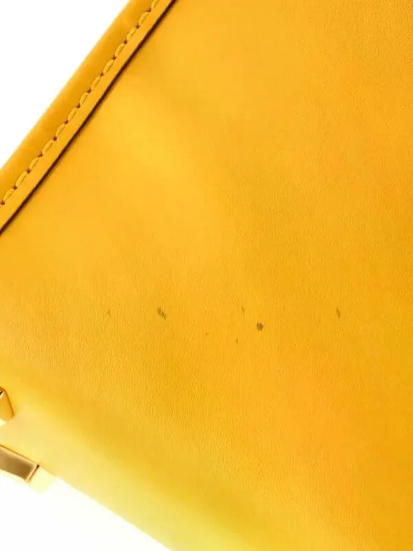 Fendi Leather Mini Shopper Tote Crossbody Bag - Yellow