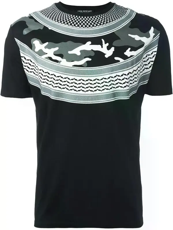 Neil Barrett Camouflage-print Graphic-print T-shirt