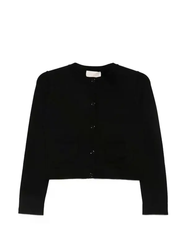 I BLUES Button-up Patch-pocket Cardigan