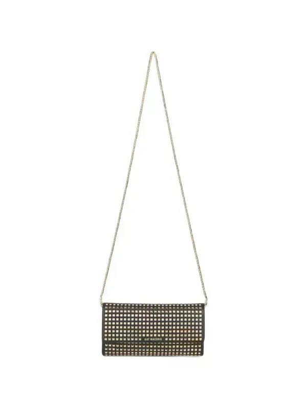 KAT MACONIE Victoria Studded Leather Clutch Bag