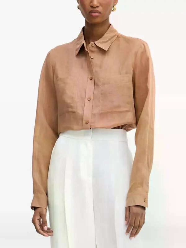 SILVIAN HEACH Tobela Crystal-embellished Button-up Shirt