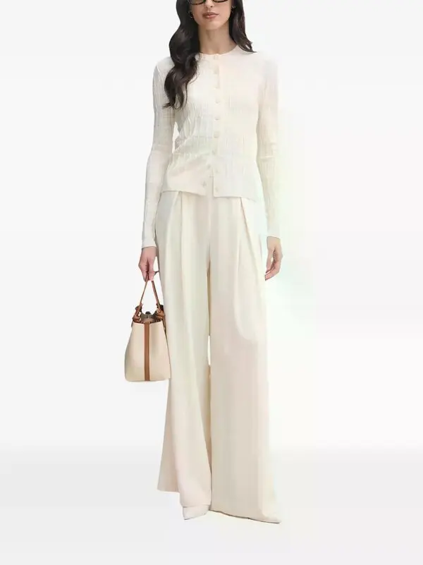 Sisley Textured-knit Button-up Cardigan