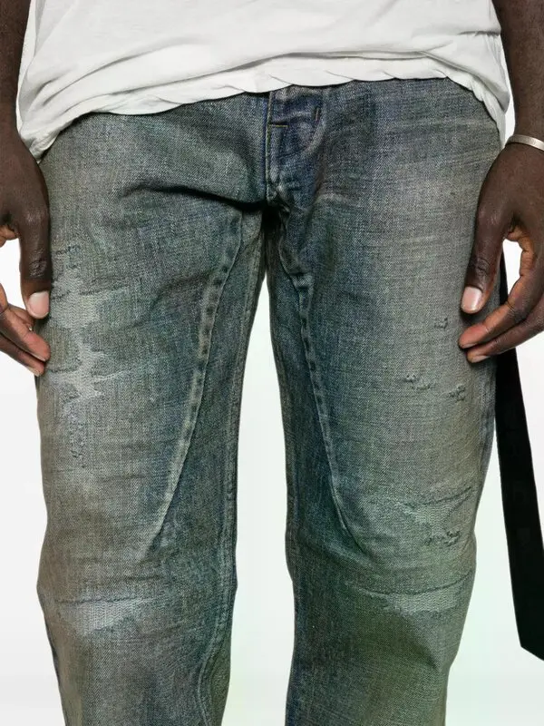 Rick Owens Krist Wash Distressed Jeans