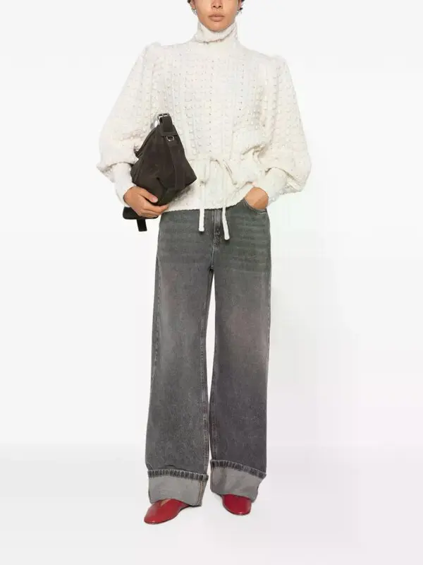 I BLUES Jeanne Wide-leg Turn-up Jeans