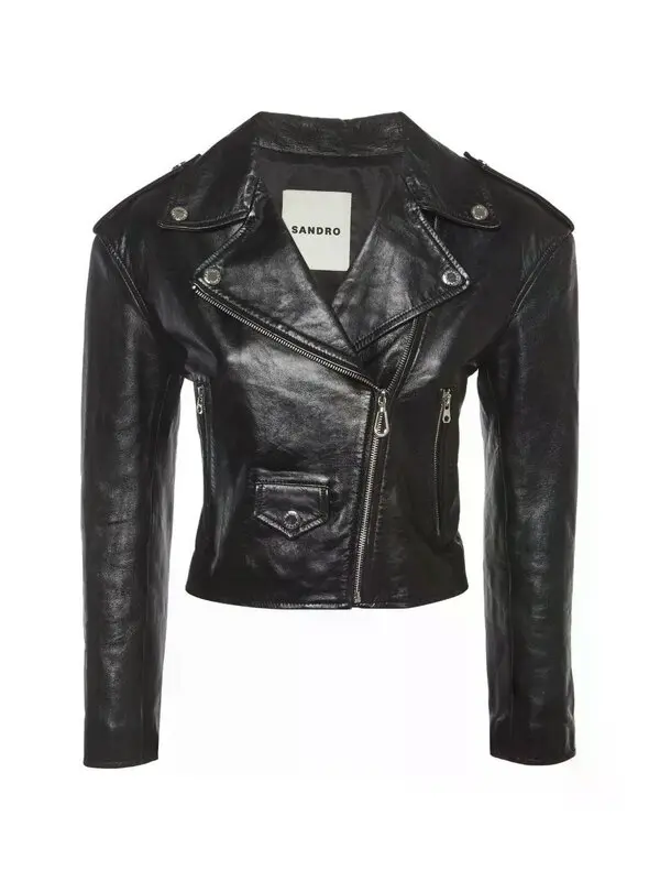 Sandro Zip-up Leather Jacket