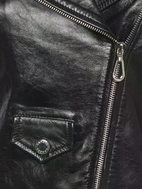 Sandro Zip-up Leather Jacket