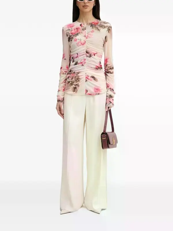 SILVIAN HEACH Vanas Floral-print Ruched Top