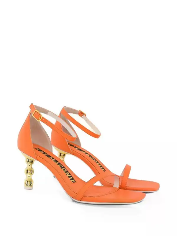 KAT MACONIE Adela Sculptural-heel Leather Sandals