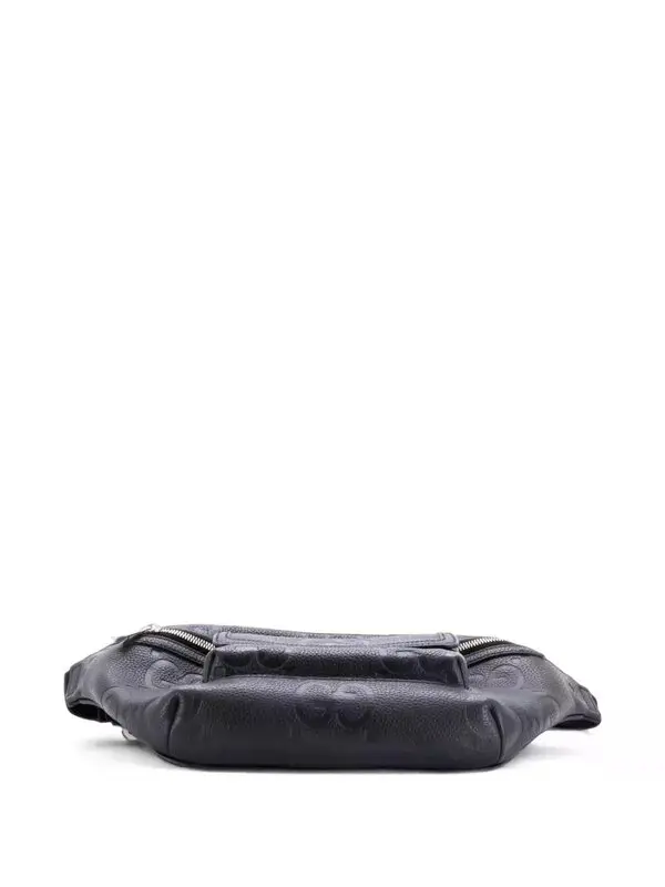 Gucci Front Pocket Jumbo Gg Embossed Leather Belt Bag