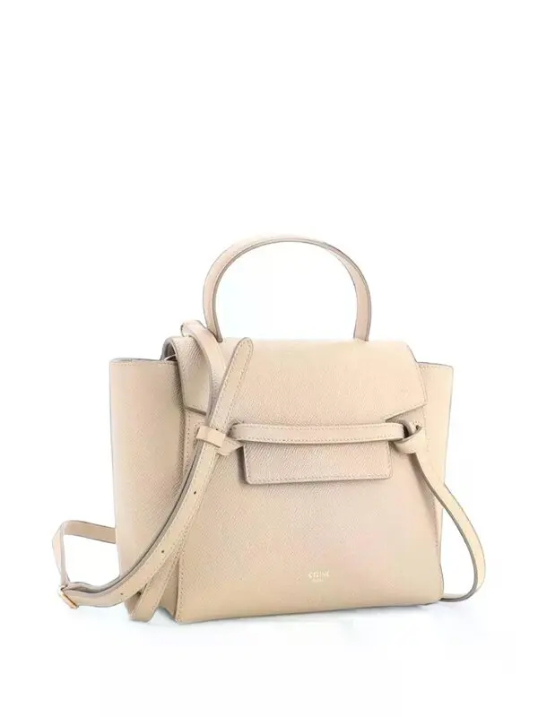 Celine Belt Bag Textured Leather Nano Shoulder Bag