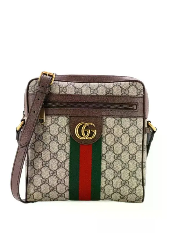 Gucci Ophidia Messenger Bag Gg Coated Canvas Small Crossbody Bag - Brown
