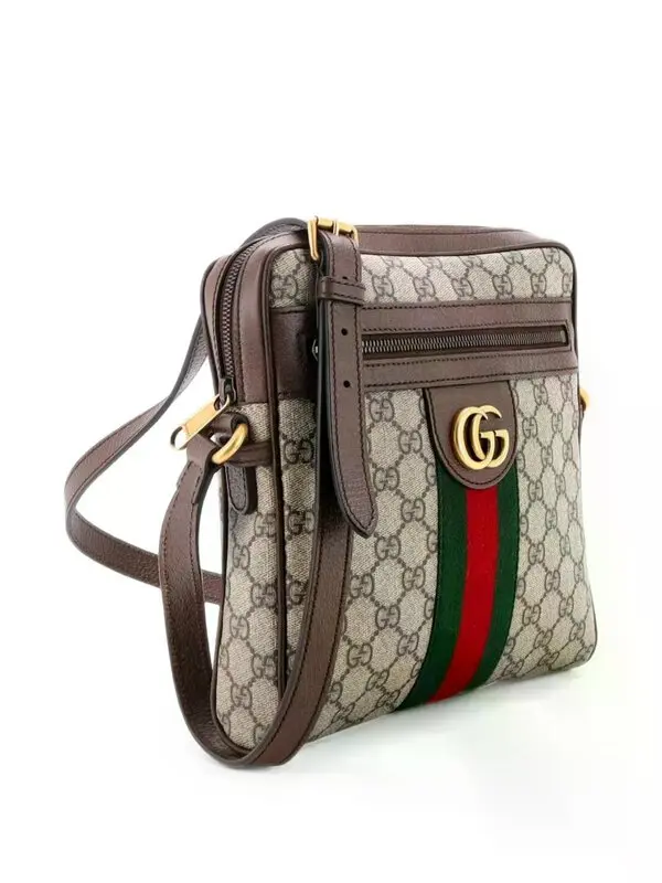 Gucci Gg Coated Canvas Messenger Bag