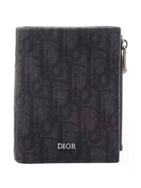 Dior 2010s Oblique Bi-fold Wallet - Black