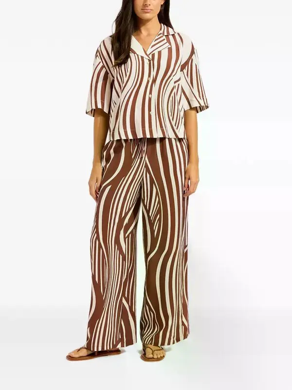Seafolly Coastline Abstract-print Drawstring Trousers