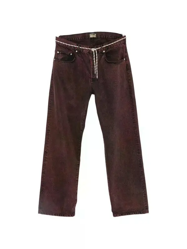 Aries Batten Acid-wash Jeans - Red
